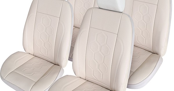 ☀️ Калъфи за седалки - Кожени KING BEIGE EXCLUSIVE ☀️ - ️ Ценa — ️ Motex.bg