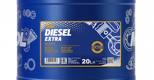 ☀️ Масло MANNOL DIESEL EXTRA 10W-40 20L ☀️ - ️ Ценa — ️ Motex.bg